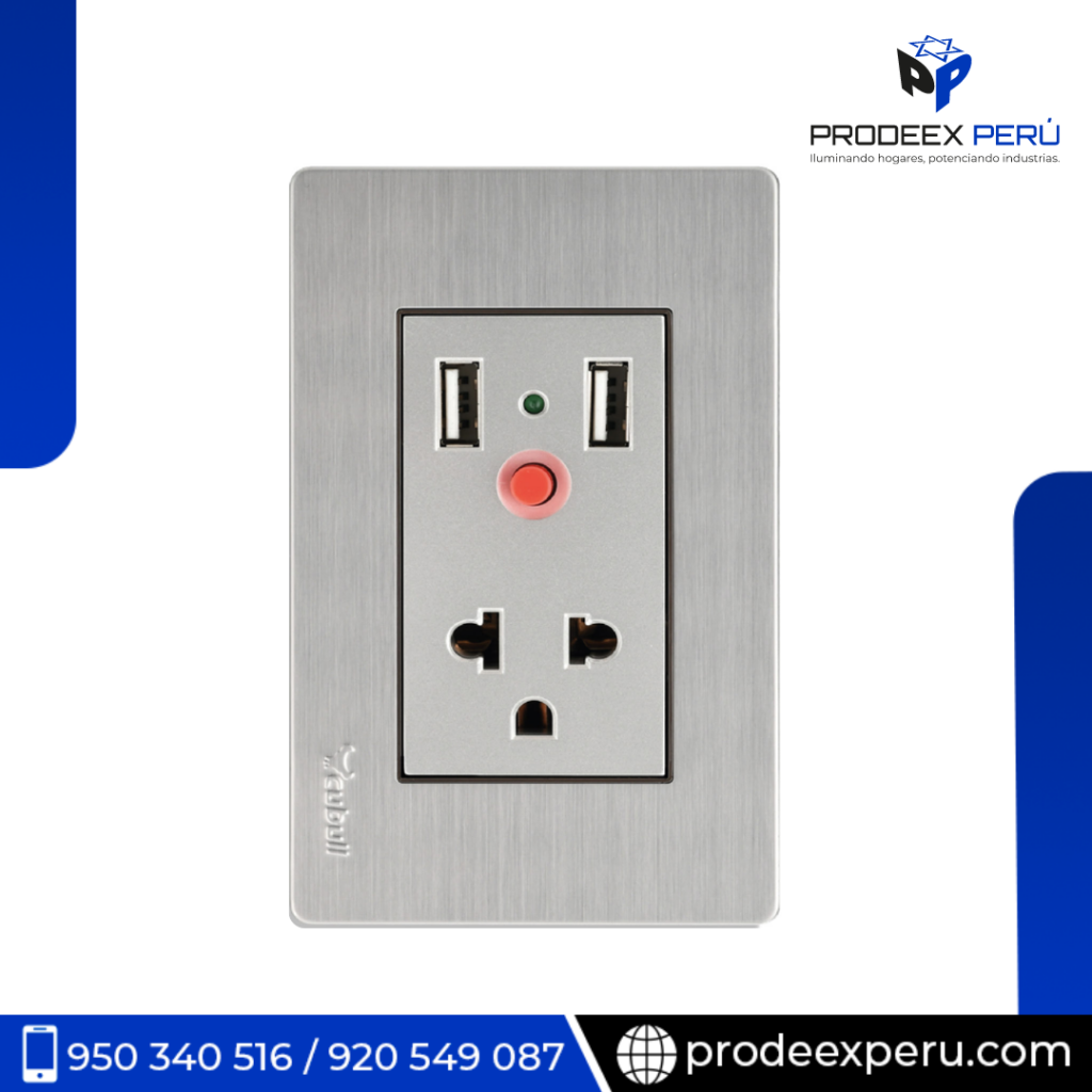 A5-TOMACORRIENTE + USB (toma usb)- PLOMO – Prodeex Perú