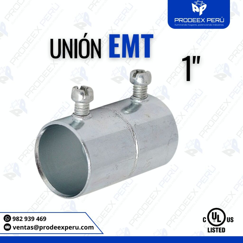 Unión EMT 1″ Galvanizado con Tornillo de Fijación – para Tubería y ...