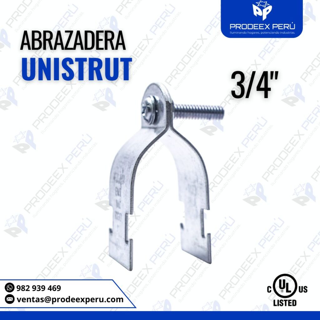 Abrazadera Unistrut Partida 3/4″ para Riel Unistrut – Tubería – Prodeex ...